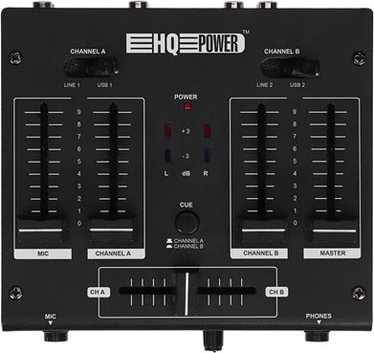 HQ-Power 2-KANAALS MENGPANEEL MET 2 USB-POORTEN | bol