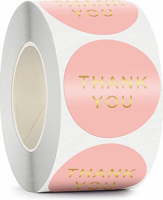 Thank you stickers - 500 stuks - 25 mm - Bedankt stickers - Small business packaging -... | bol