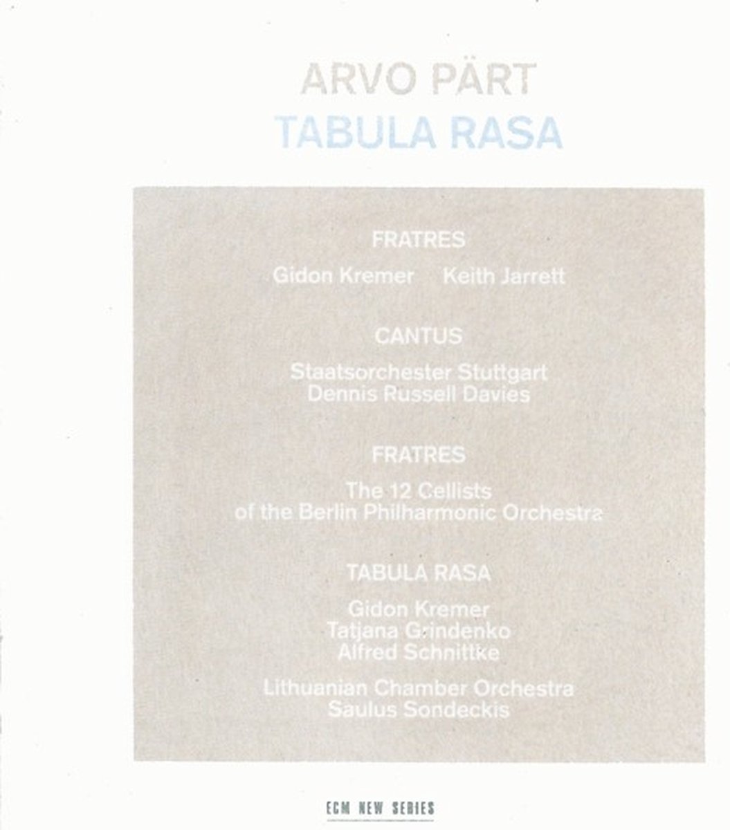 Arvo Pärt - Tabula Rasa (CD), Arvo Pärt | Muziek | bol