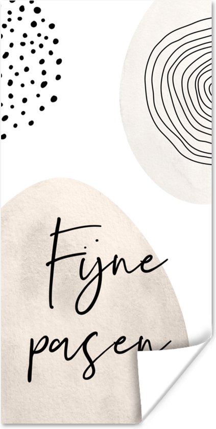Poster Quotes - Pastel - Fijne Pasen - Spreuken - 75x150 cm | bol