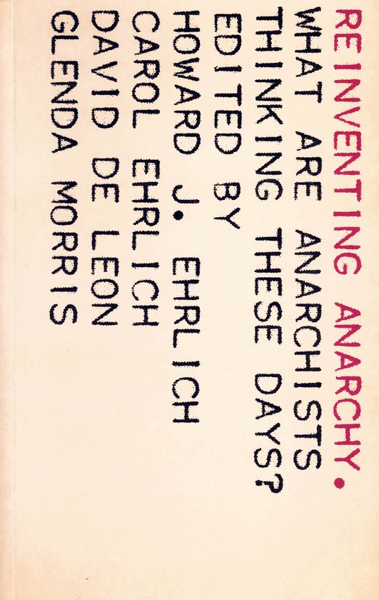 Howard Ehrlich (Ed.): Reinventing Anarchy, Howard Ehrlich ...