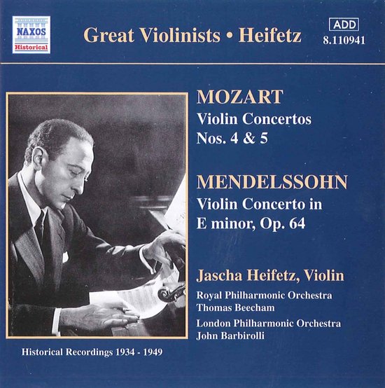 Jascha Heifetz - Violin Concertos (CD), Kouss | Muziek | bol