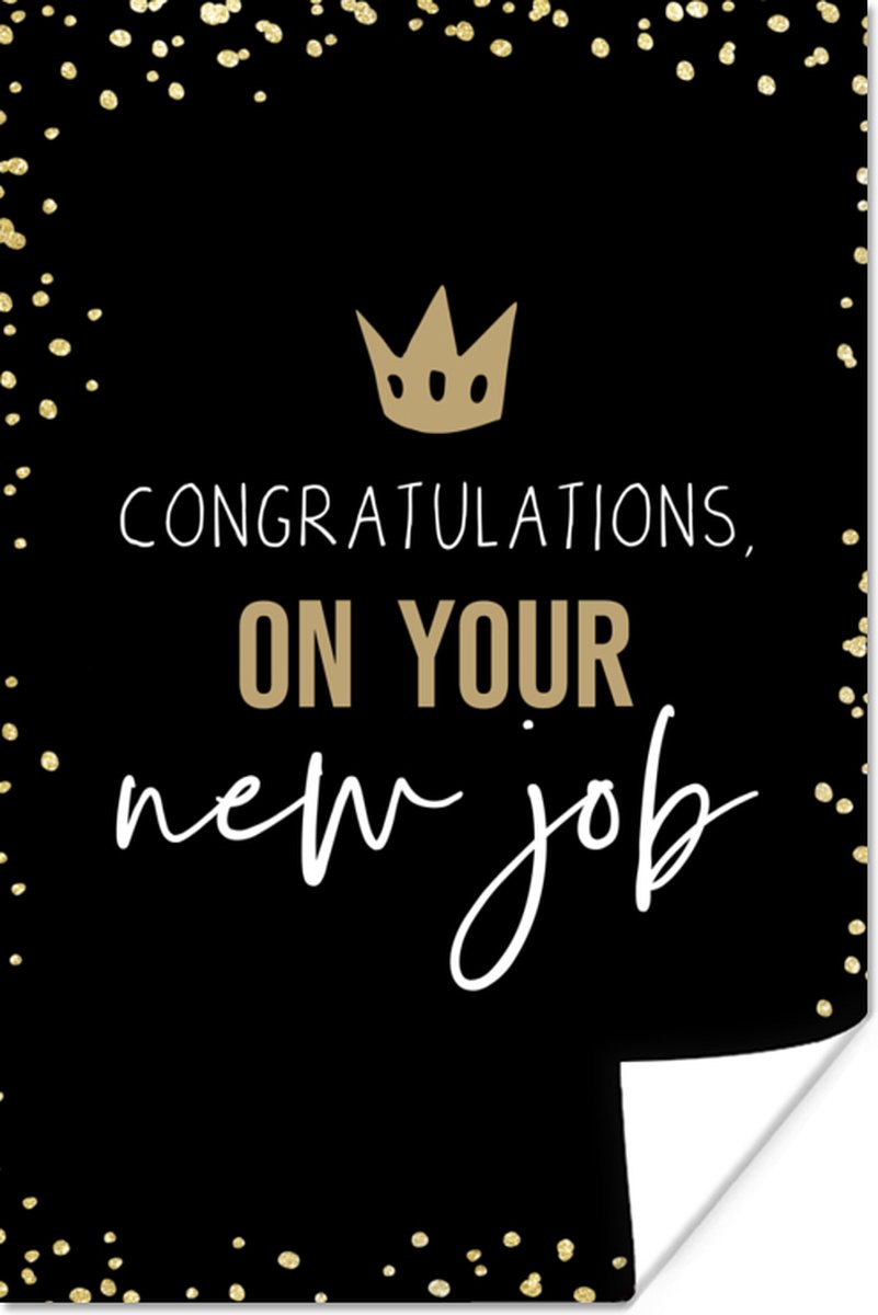 Poster Spreuken - Congratulations on your new job - Werk - Quotes ...