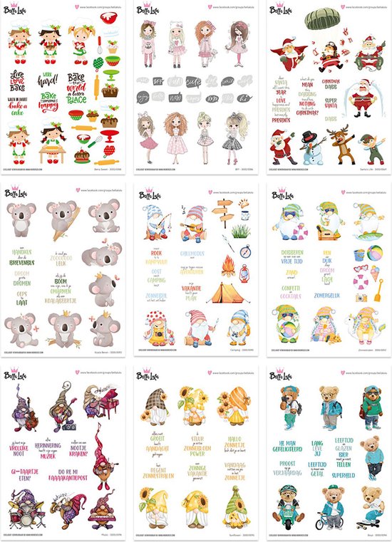 Kit Bella Lulu knipvellen 9 st - Diverse thema's met een vrolijke noot | bol