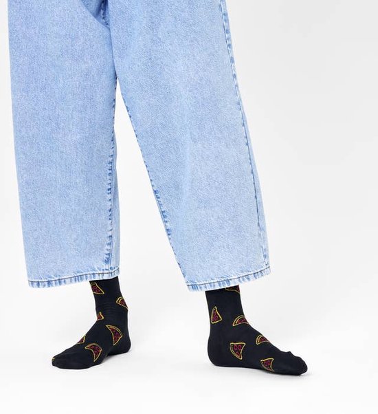 Happy Socks Pizza Slice - Sokken Dames - Zwart 36-40 | bol.com