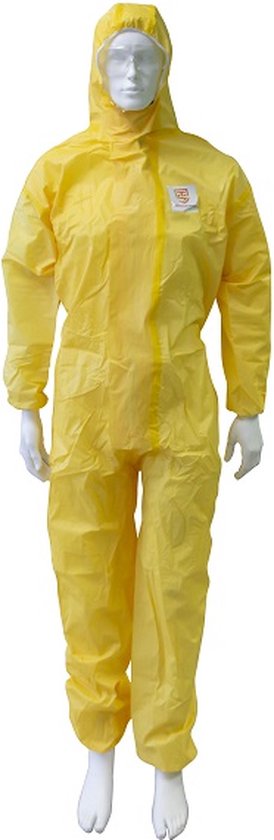 Technosafety Wegwerp Overall - Categorie 3 - Type 3/4/5/6 - Anti Statisch - Geel - Maat S | bol