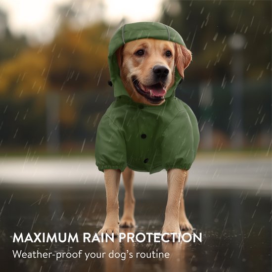 Navaris honden regenjas met capuchon - Waterdichte hondenjas - Regenjas ...