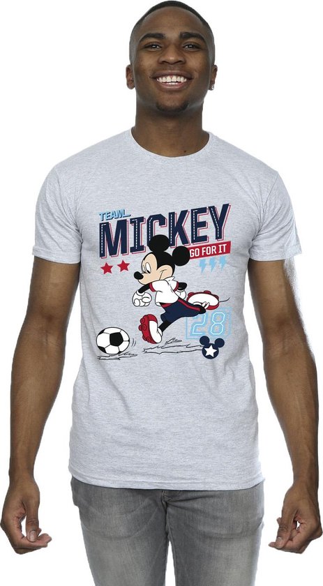 Disney Heren Mickey Mouse Team Mickey Voetbal T-shirt | bol