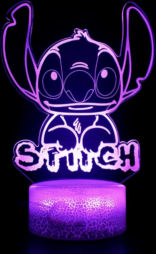 Stitch 3D LED Tafellamp - Stitch Lamp - 3D Lamp - 7 kleuren | bol