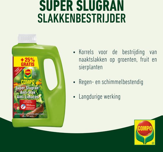COMPO Super Slugran - gekorrelde slakkenbestrijder - toepassing in ...