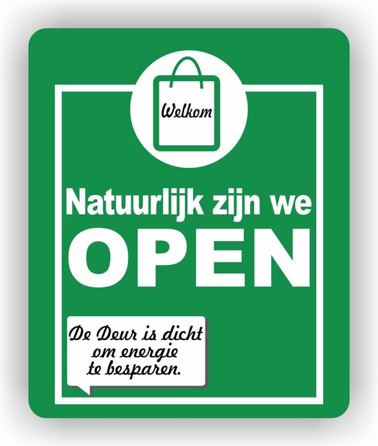 Deur dicht de winkel is open sticker | bol