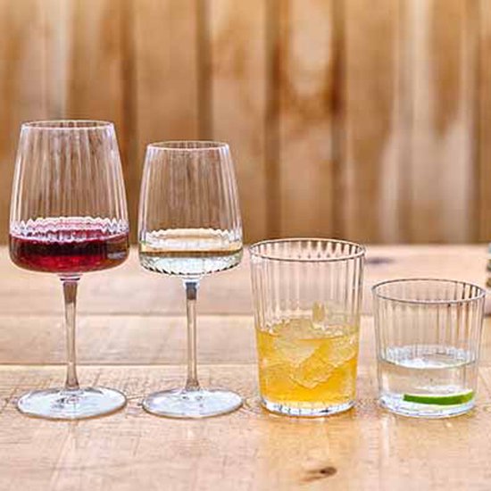 Bormioli Rocco Witte Wijnglazen Exclusiva Geribbelde Wijnglazen 374ml 6 Wijnglazen | bol