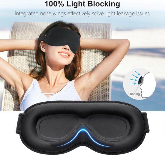 Gritin 100% Verduisterende Slaapmaskers voor Dames en Heren - Zonder ...
