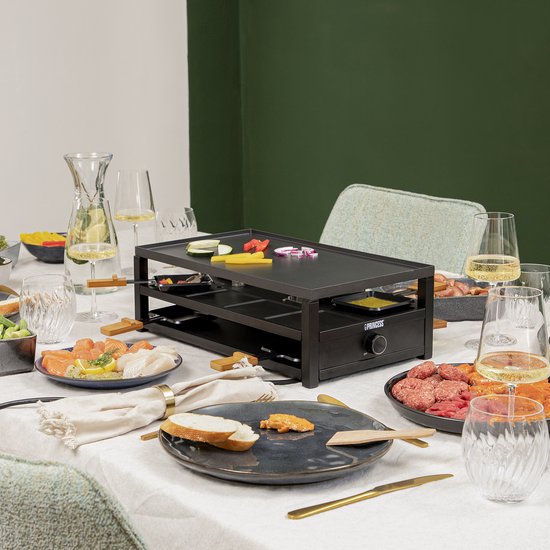 Princess Gourmetstel - Raclette & Grill - 8 personen - Black Steel ...