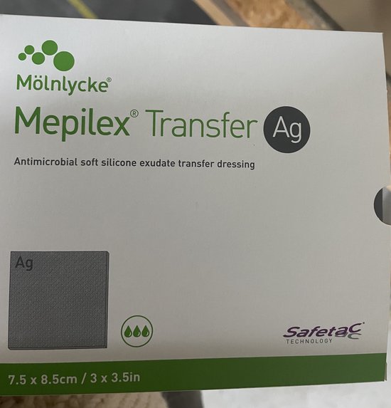 Mölnlycke - MEPILEX - TRANSFER AG - 7,5X8,5 CM - STERIL - 10 stuks in ...