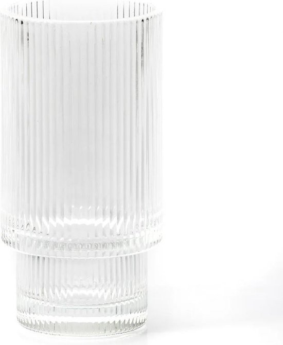 Geribbelde Drinkglas Met Gouden Randen - Ripple/Riffle Glas – 180ml ...