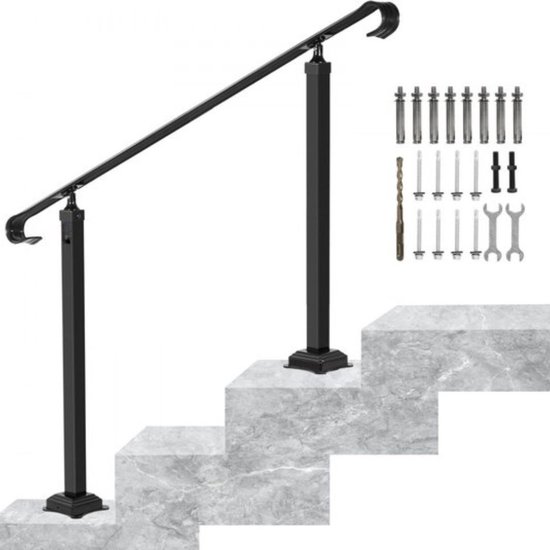 Balustrade Trap Trapleuning Smeedijzeren Leuning 1 tot 2 Treden ...