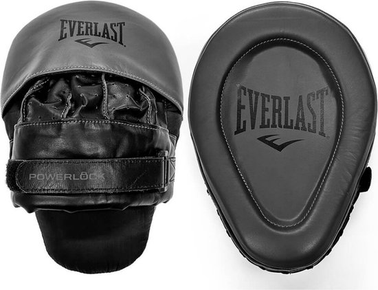 Everlast Powerlock Pro Focus Mitts, Black/Charcoal, One Size | bol
