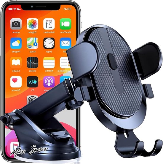 Mrs. Jones Autotelefoonhouder met Zuignap voor Dashboard Ruit Bureau ...