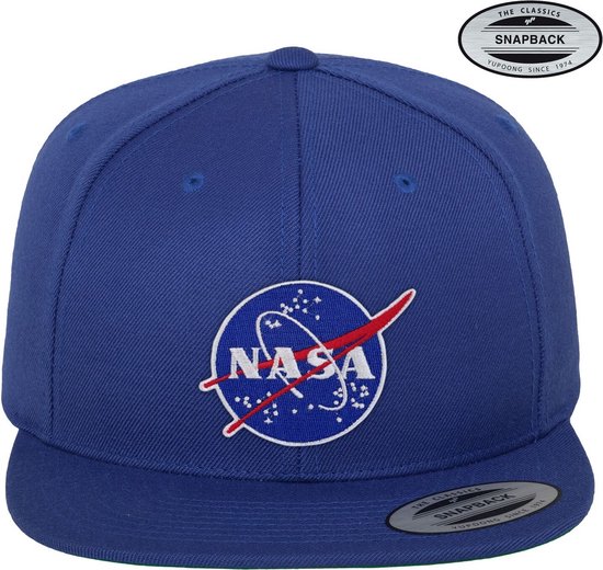 NASA Insignia Premium Snapback Cap Blue | bol