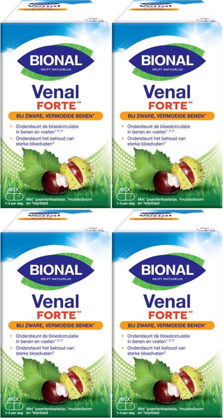 4x Bional Venal Forte - Supplement - Bij zware vermoeide benen ...