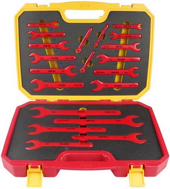 Tolsen Gereedschapset 20-delig VDE Premium - Gereedschapskoffer gevuld -... | bol