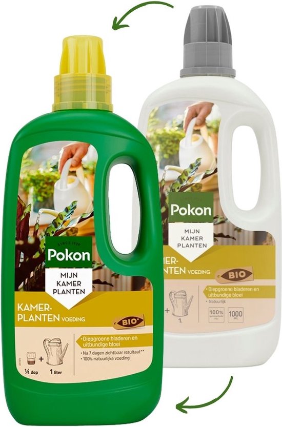 Pokon Bio Kamerplanten Voeding 1L - Biologische Plantenvoeding - 7ml ...