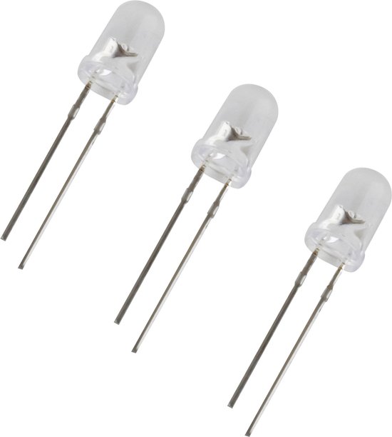 Led assortiment 5 mm. transparant - 200 stuks - 10 kleuren | bol