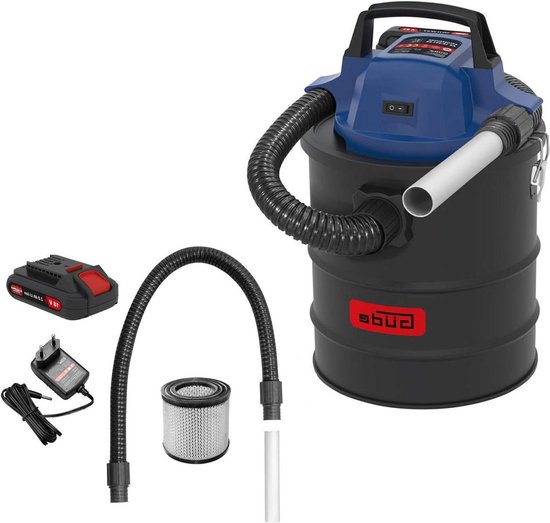 Accu aszuiger 18V maximaal 80 mbar onderdruk 1 meter slang 15 liter ...