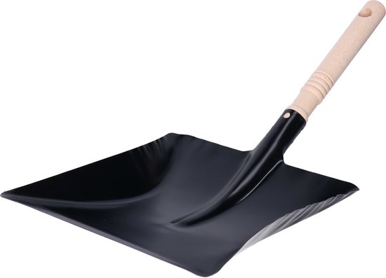 Buemag Vuilblik - metaal/hout - 40 x 20 cm - zwart - stofblik - ophang ...