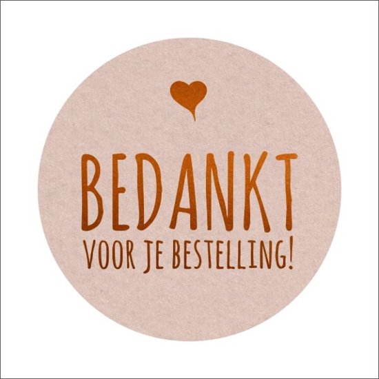 Sticker Bedankt voor je bestelling | bol