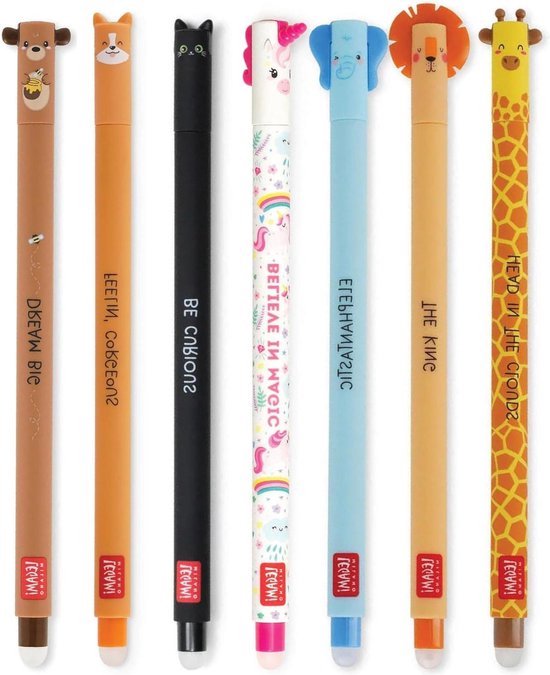 Uitwisbare pennenbundel - set van 7 gelpennen Kawaii pennen - Mignon ...