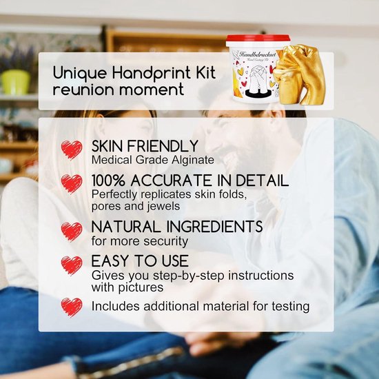 Handen Casting Kit voor Koppels - 3D Hand Molding Kit - Alginaat en ...