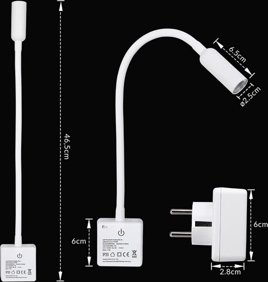 Equivera Stekkerlamp Dimbaar - Stekkerspot Dimbaar - Stopcontactlamp ...