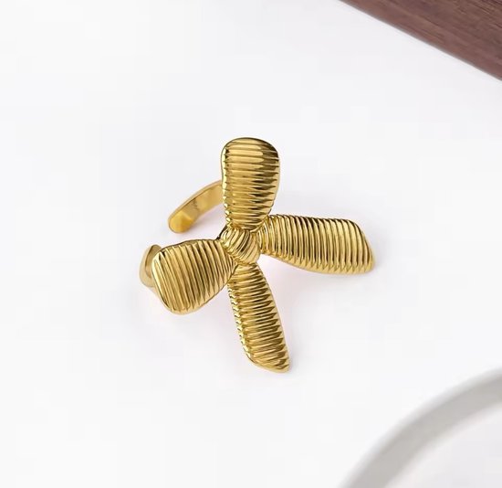 Ring - Yehwang - Goud - Strik - Statement ring - Verstelbaar ...