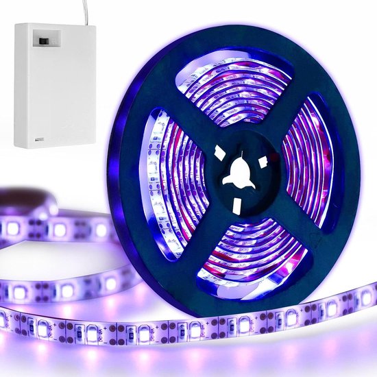 Battery Box Blacklight LED Strip 2 m 3528 120 LED DC4.5 V UV LED 390 ...