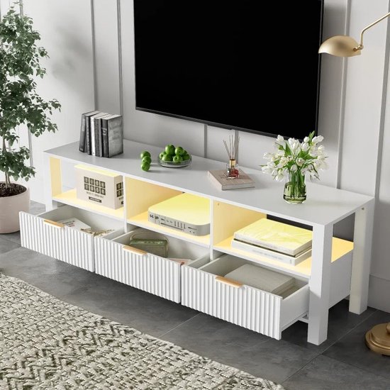 TV Meubel - 152,5 cm - modern tv-meubel - eenvoudig en elegant design ...