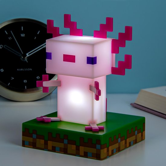 Minecraft - Axolotl Nachtlamp - Bureaulamp - Icoon Licht | bol