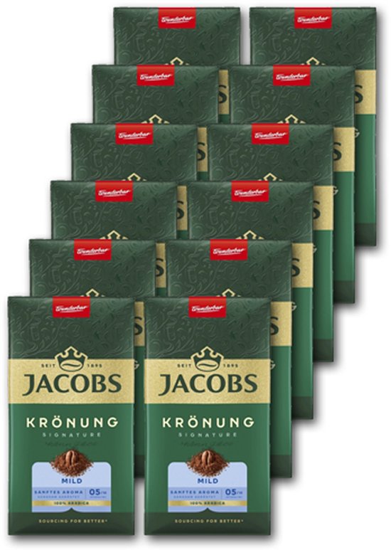 Jacobs - Kronung Mild Gemalen koffie - 12x 500g | bol