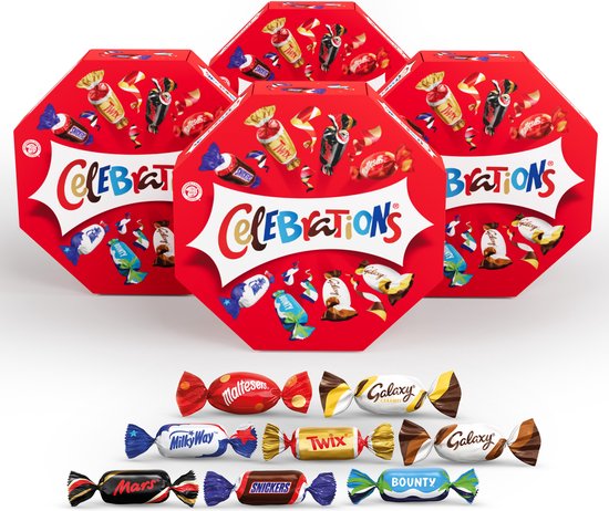 Celebrations Chocolade snoep mix - cadeau - 4x950g - grootverpakking | bol
