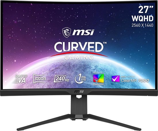 MSI MAG 275CQRXF - QHD Curved Gaming Monitor - 240hz - 27 inch | bol