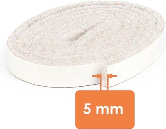 GoodlineNL Zelfklevend meubelvilt op rol - Lichtbruin - 5mm dik - 150 ...