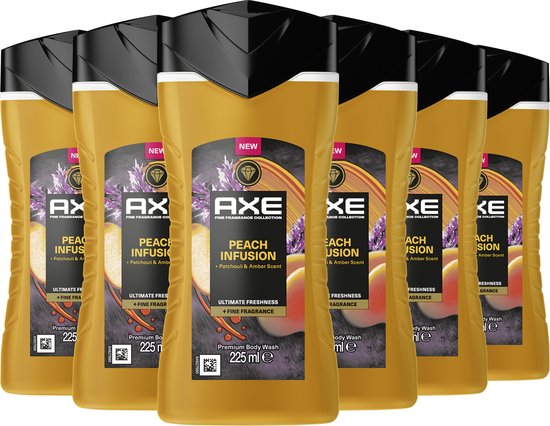 AXE Fine Fragrance Collection Douchegel - Peach Infusion - 6 x 225 ml ...