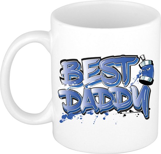 Bellatio Decorations Cadeau koffie/thee mok voor papa - blauw - graffiti letters - de... | bol