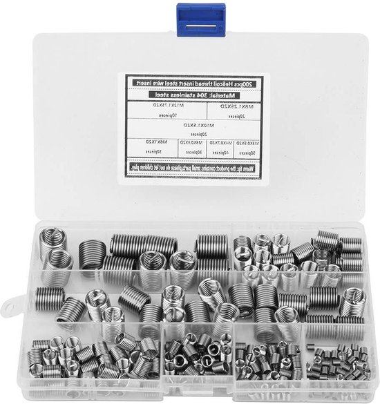 Schroefdraad Inserts 200 stks 304 Roestvrij Stalen Draad Reparatie ...