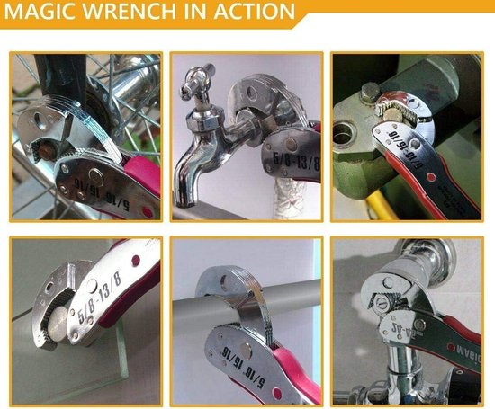 Adjustable Wrench 9-45mm Multifunctional Wrench Magic Spanner Universal ...