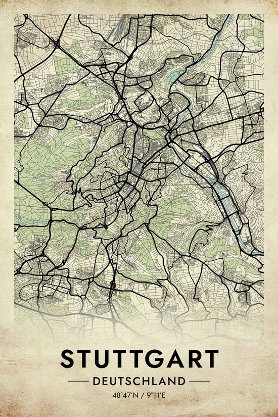 Stuttgart Poster | Duitsland Poster | Vintage Poster | Stad Poster ...