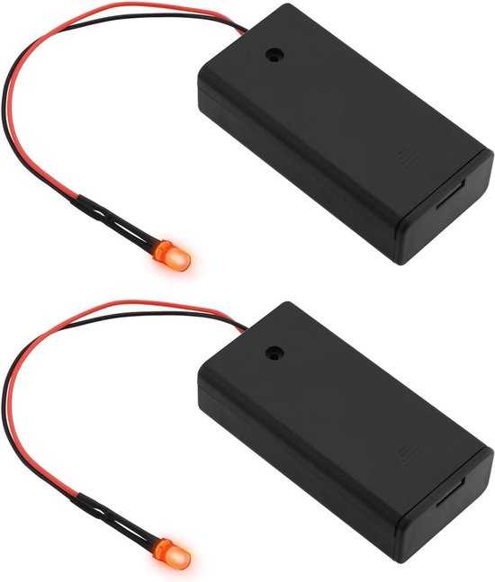 Set van 2 stuks 5 mm rood LED-alarm nep-alarm voor auto's boten ...