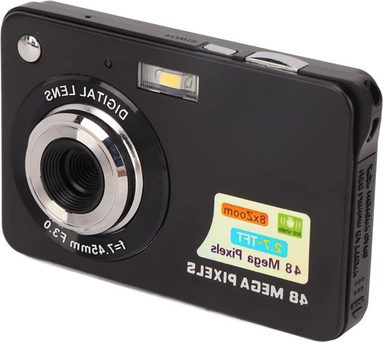 Digitale Camera 4K Ultra HD Minicamera 48MP Compacte Camera met 8x Zoom ...