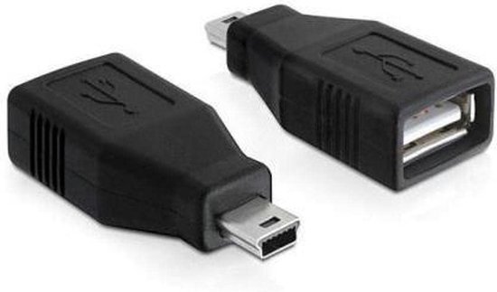 USB Mini B (m) - USB-A (v) adapter - USB2.0 / zwart | bol